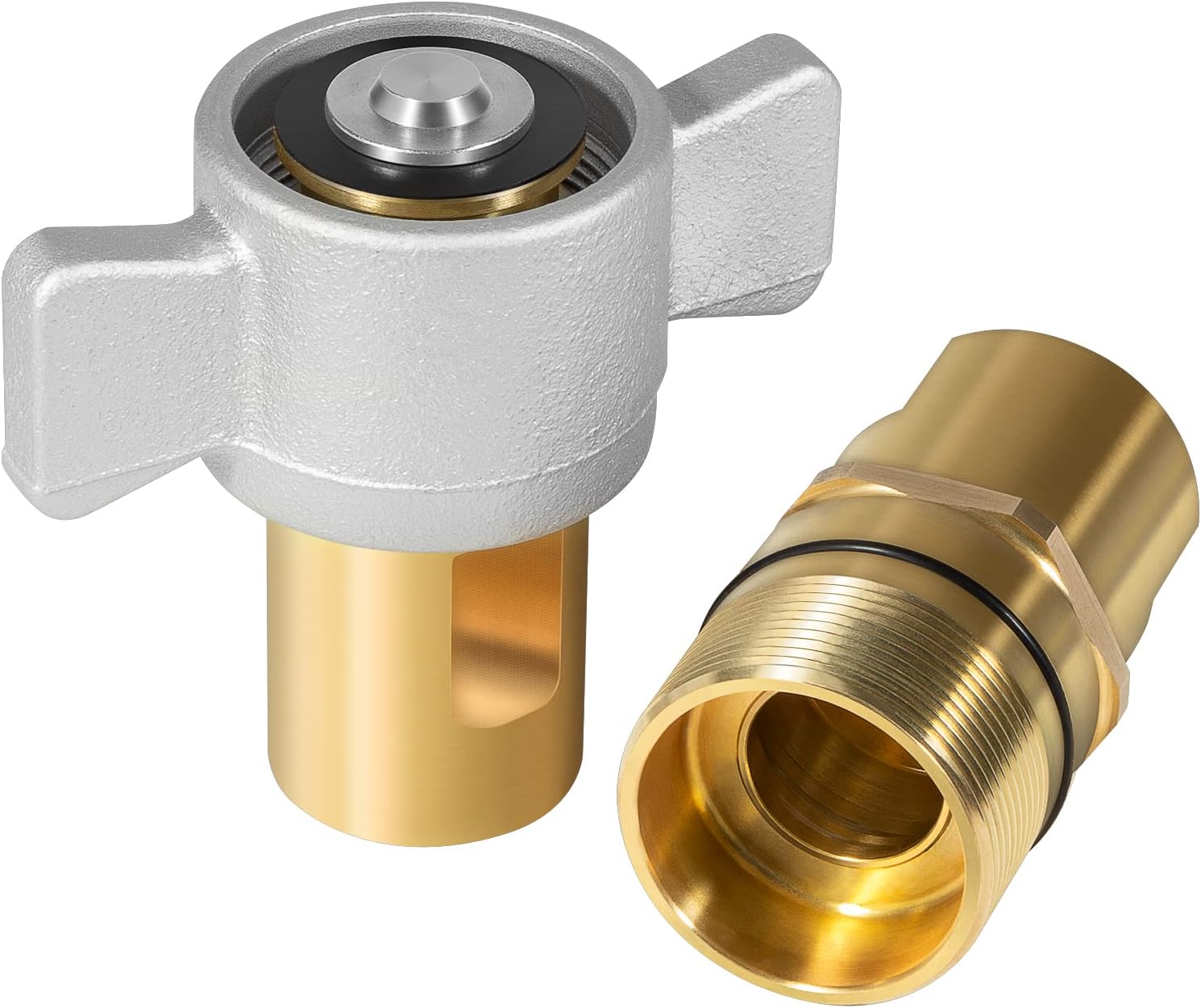 Amazon.com: 1" NPT Wet-Line Wing Nut Hydraulic Quick Disconnect Coupler ...