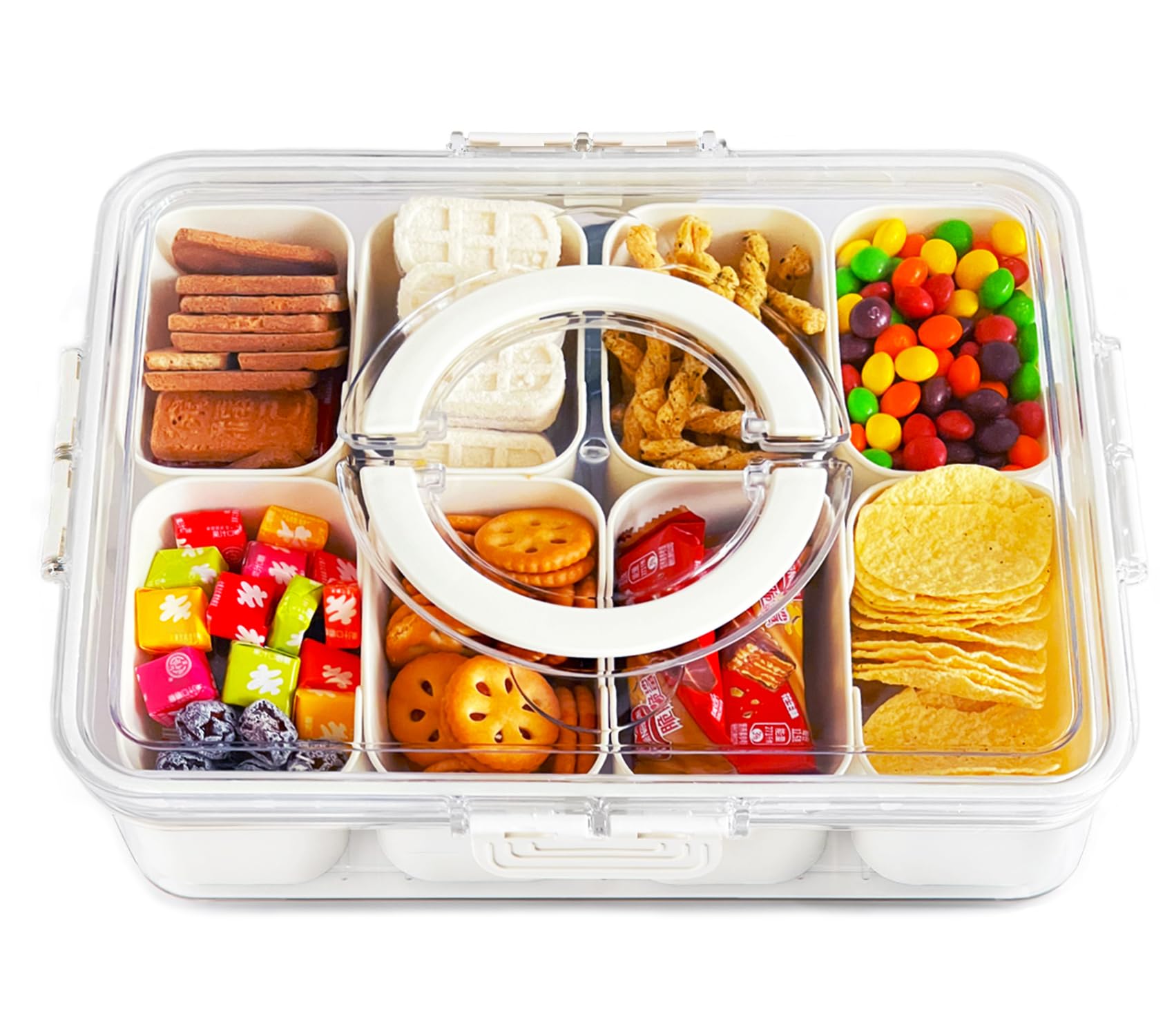 Amazon.com | 8 Compartments Snackle Box Snack Containers,Divided ...
