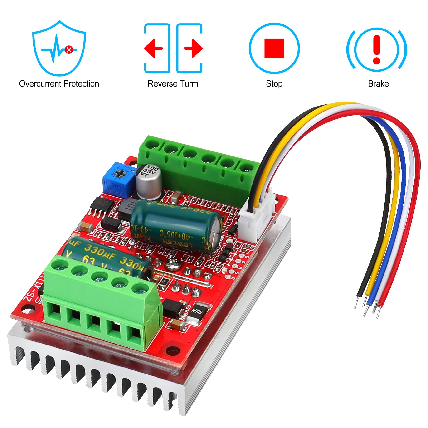 Snapklik.com : DC 6-60V 400W BLDC Three-Phase Brushless Motor ...