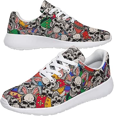 Amazon.com | Tennis Shoes Mens Womens Sneakers Easter Holiday Bunny ...