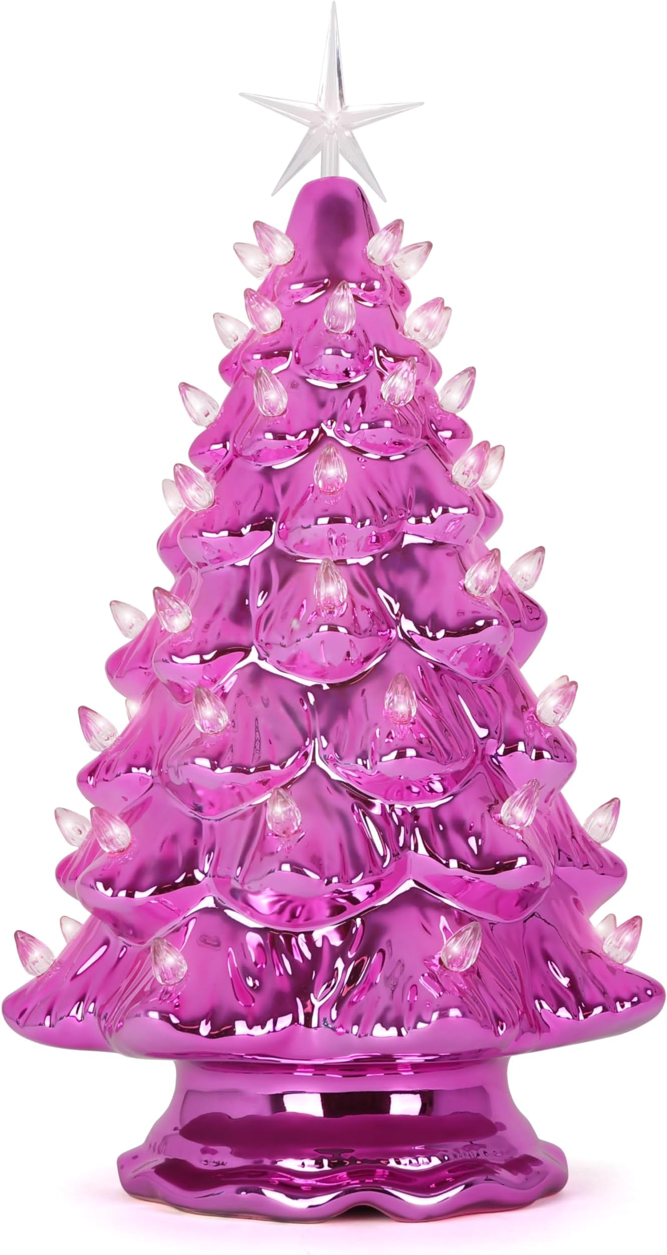 Amazon.com: Ceramic Christmas Tree - Tabletop Christmas Tree with ...