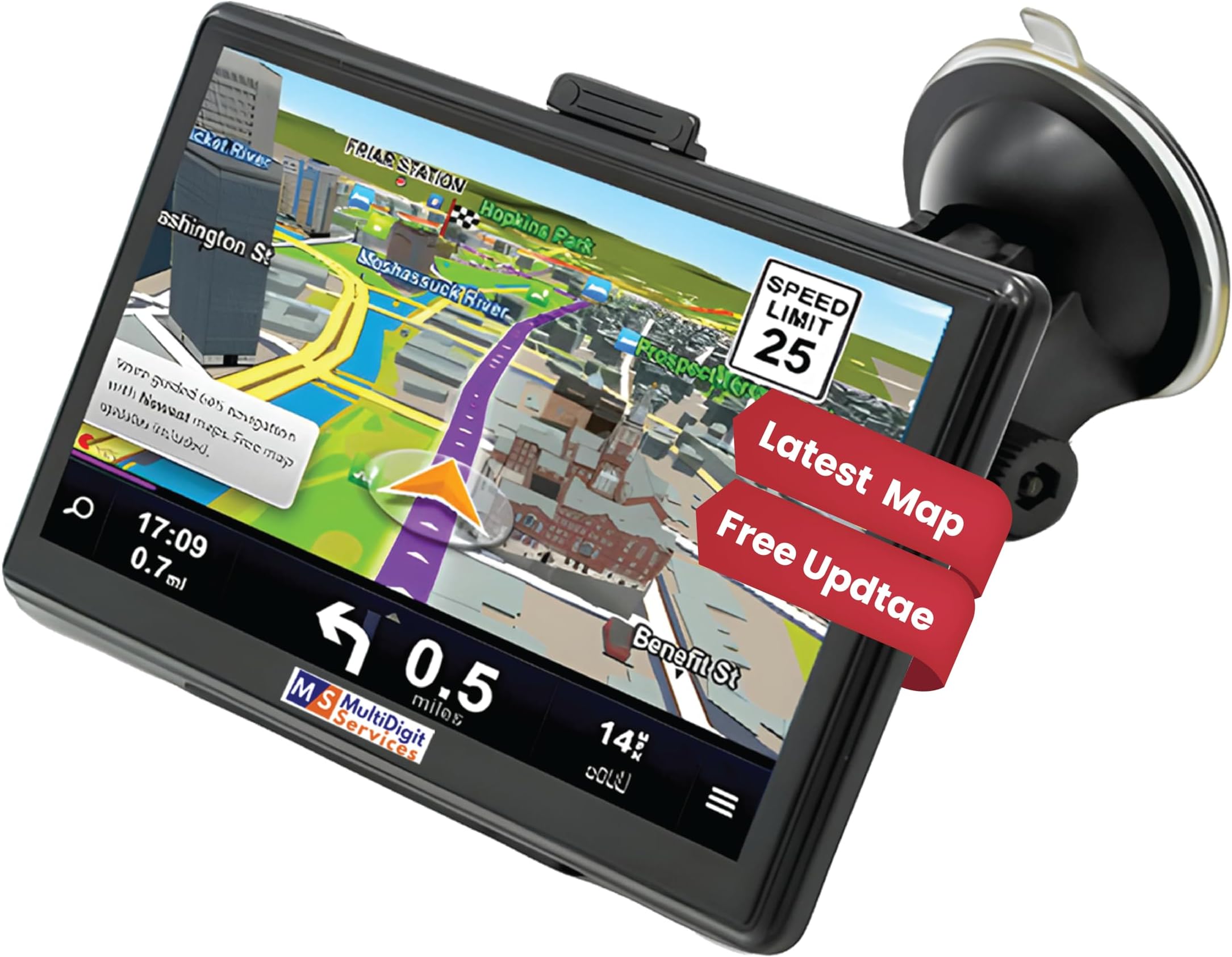 OHREX N76 Car Sat Nav 786, 7 inch with UK Maps 2025(Free Lifetime ...