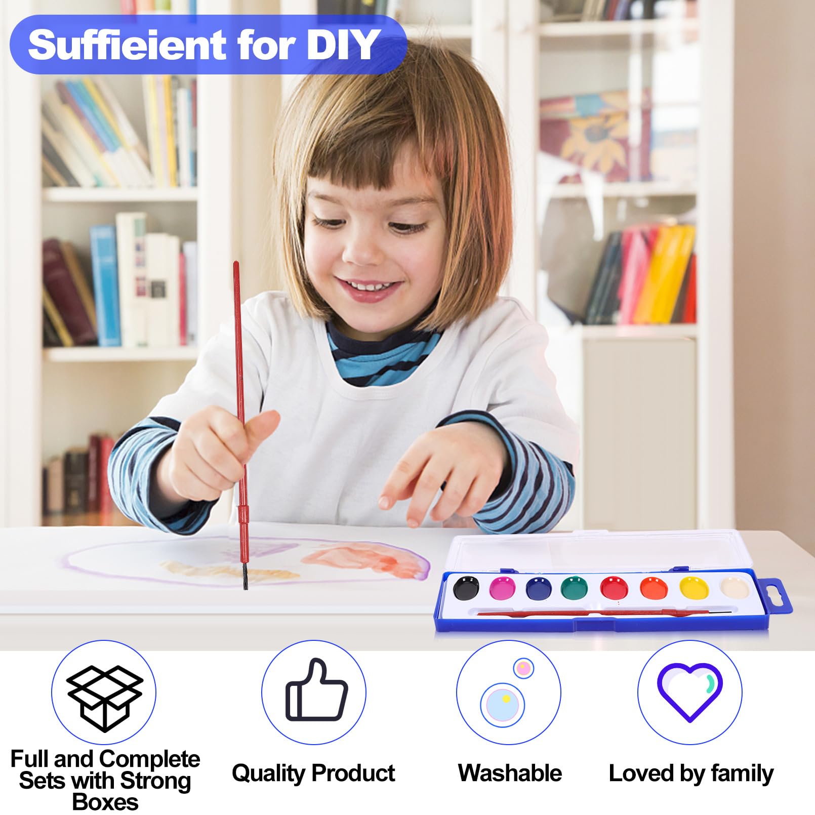 Snapklik.com : Watercolor Paint Bulk,24 Pack 8 Colors Watercolors For ...
