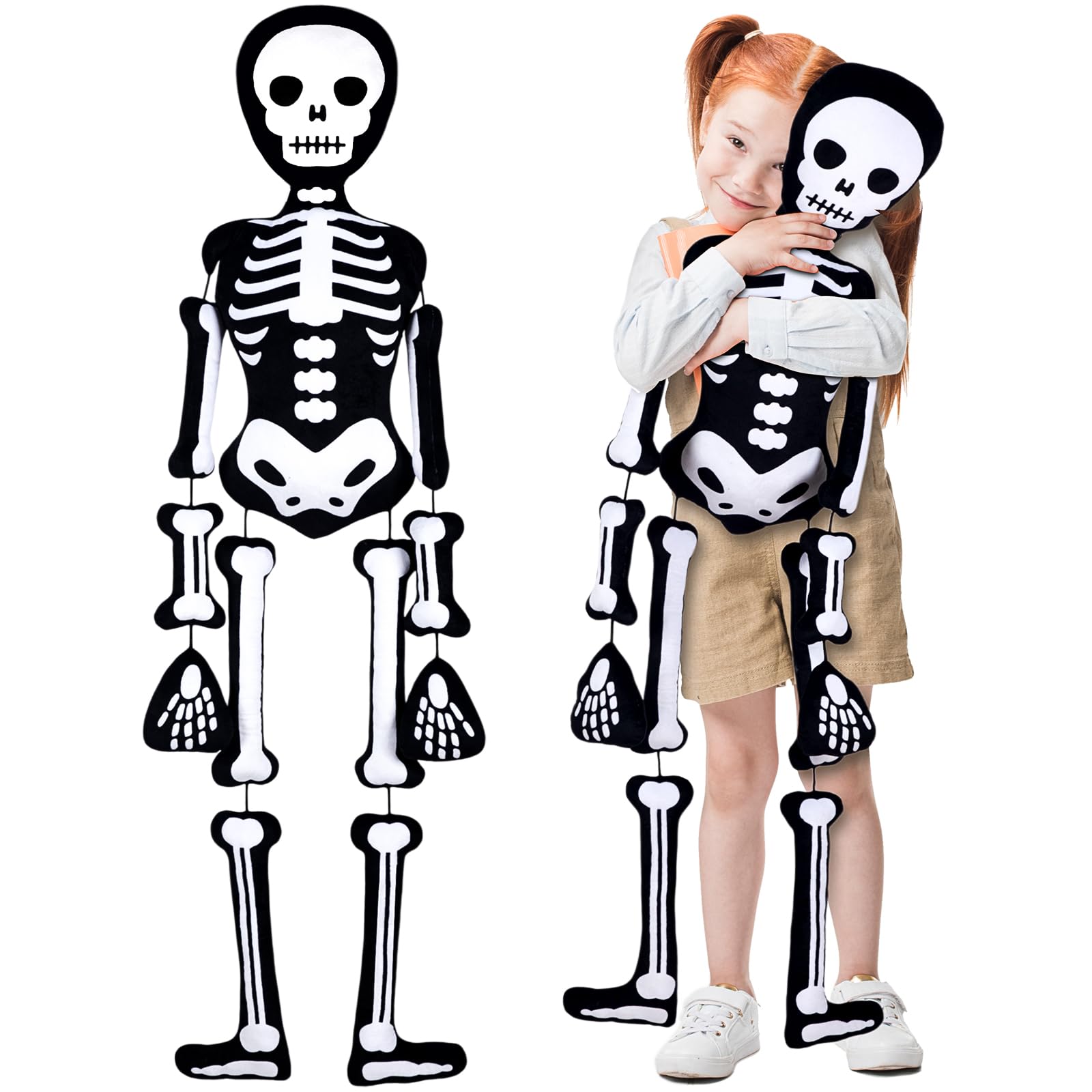 Snapklik.com : 47 Inch Skeleton Plush Pillow Realistic Stuffed Skeleton ...