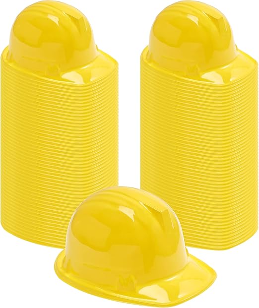 Amazon.com: Haysandy Construction Hats Bulk Plastic Construction Party ...