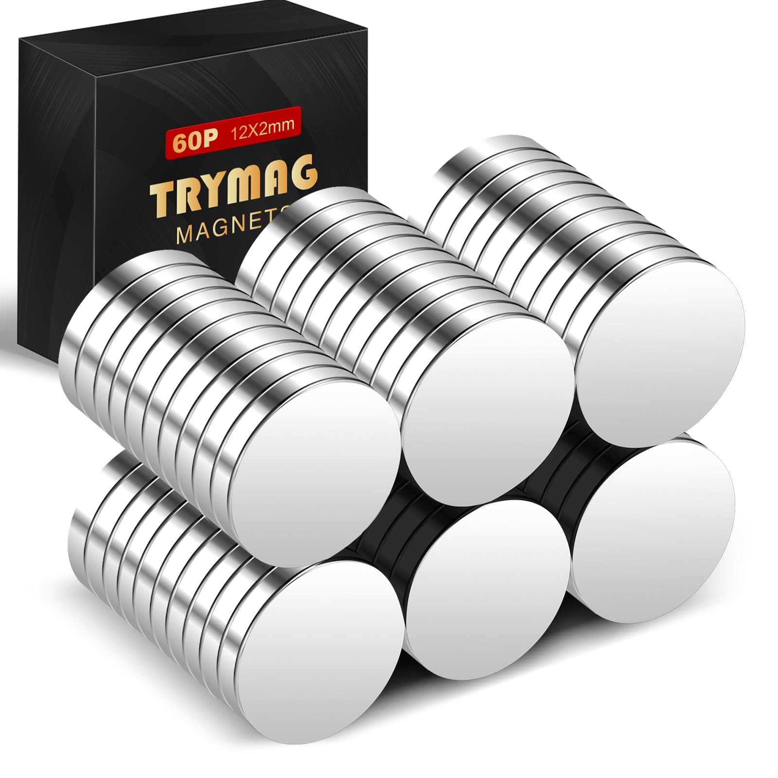 Snapklik.com : Small Magnets 60Pcs, 12x2mm Neodymium Magnets, Tiny ...