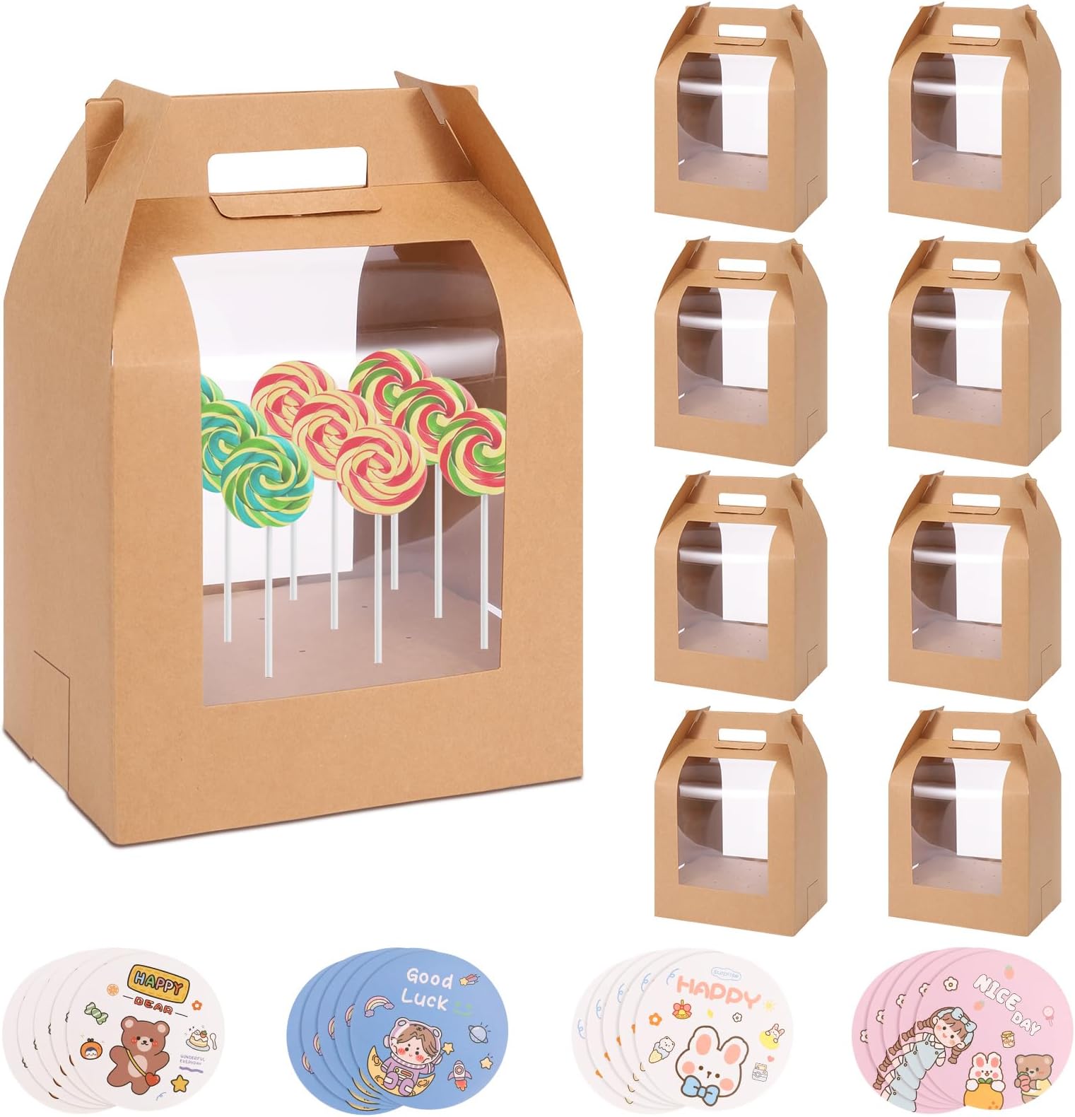 Amazon.com | 8 Pcs Cake Pop Boxes Packaging Portable Cake Pop Holder ...