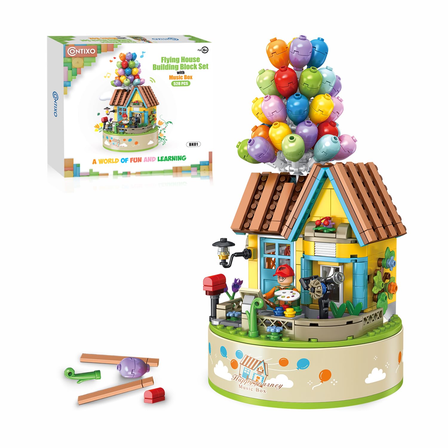 Amazon.com: Contixo Building STEM Toys with Up Balloon House - 528 PCS ...