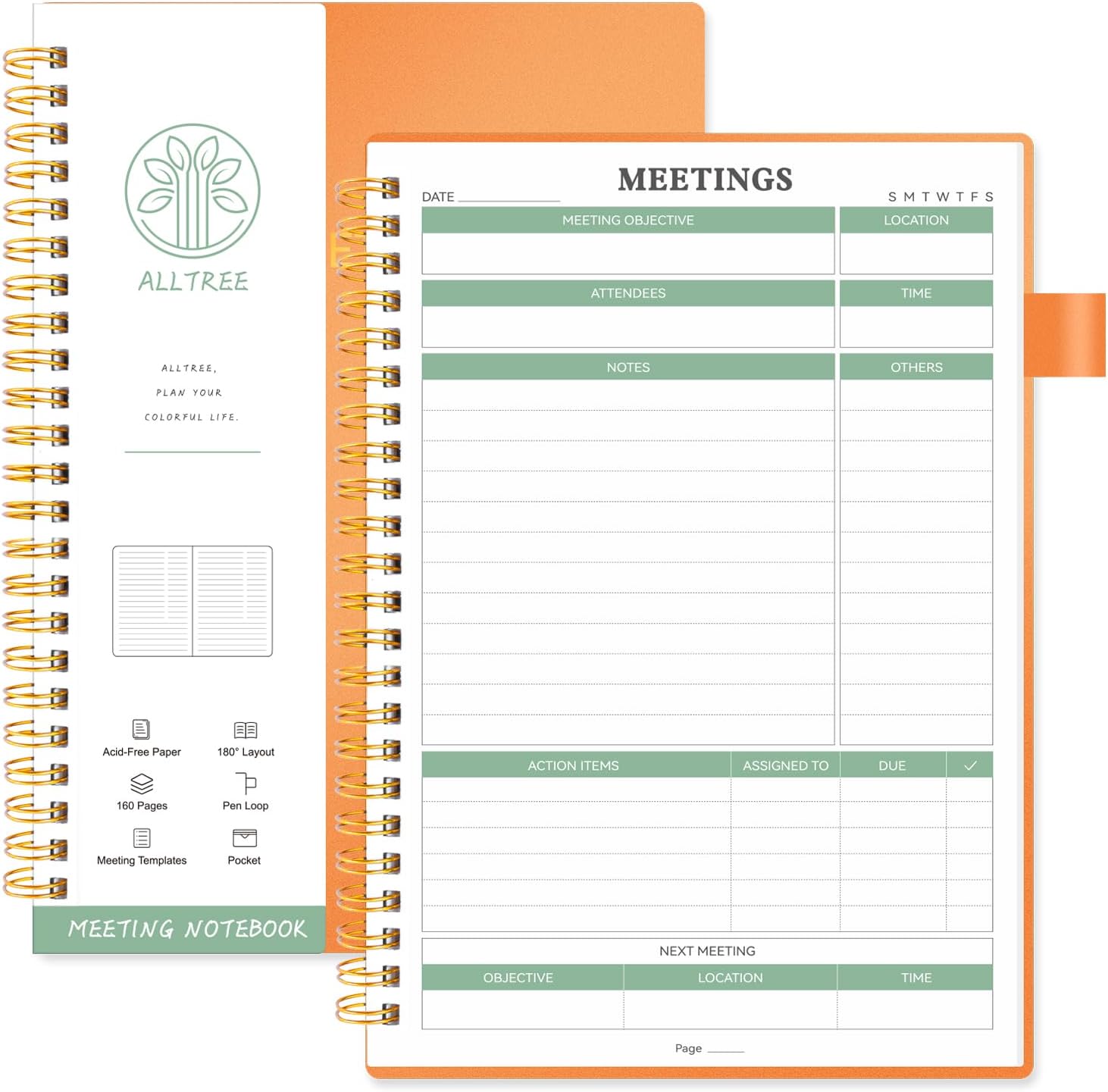 Amazon.com : S&O Medium Meeting Notebook for Work - Professional ...