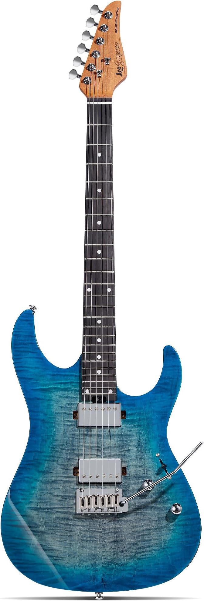 Amazon.com: Leo Jaymz ST Pro Electric Guitar with Coil-Split, Roasted ...