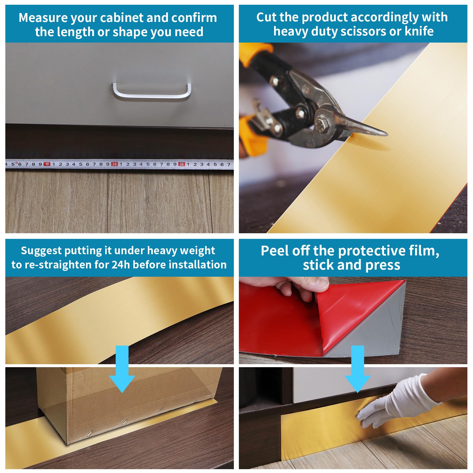 Snapklik.com : Sanbege Stainless Steel Toe Kick Cover, 4 X 102 ...