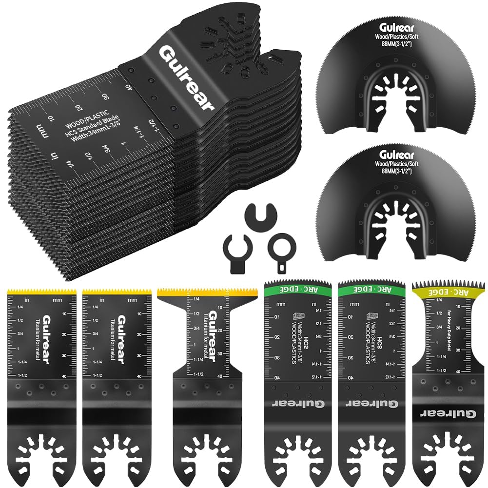 32PCS Universal Oscillating Tool Oscillating Saw Blades, Include 3PCS ...