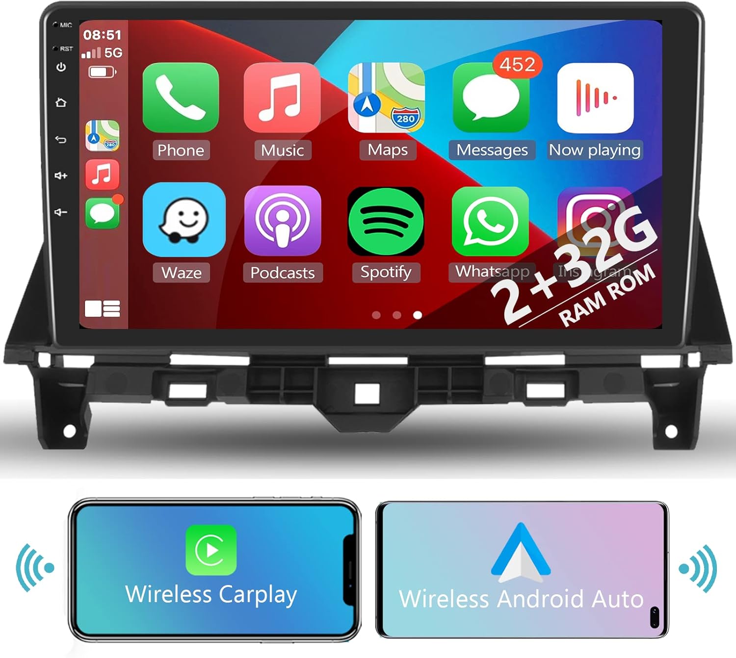 Amazon.com: 2+32G Android Radio for Honda Accord 8th 2008-2013 Support ...