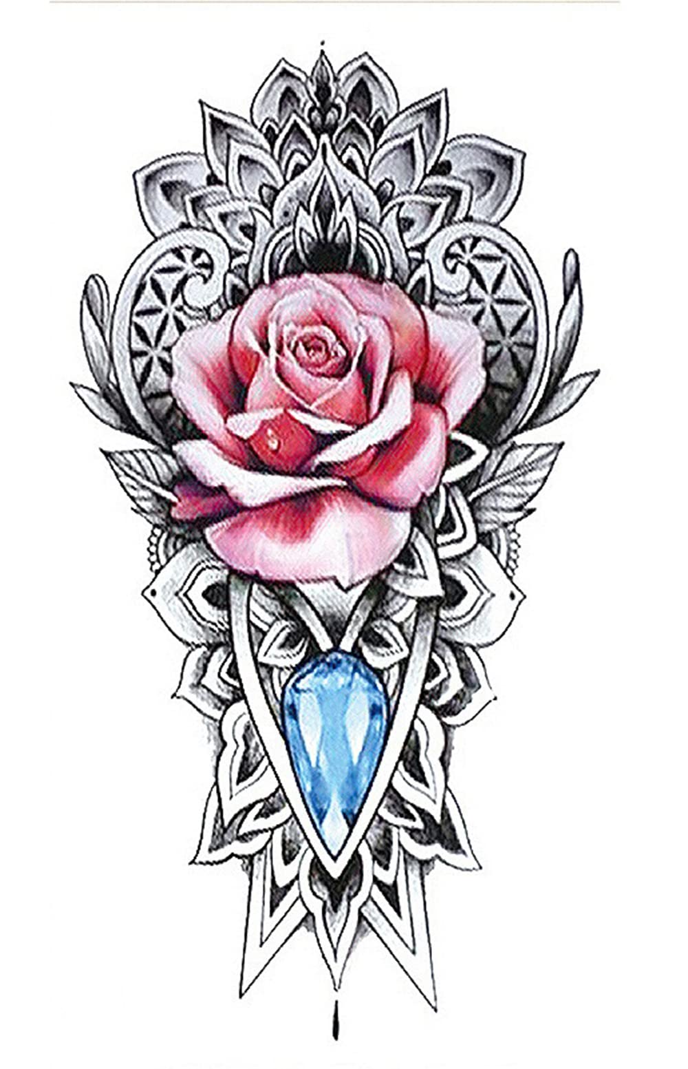 Blue Diamond Finger Tattoos DealTree Temporary Tattoo Sticker – Pink