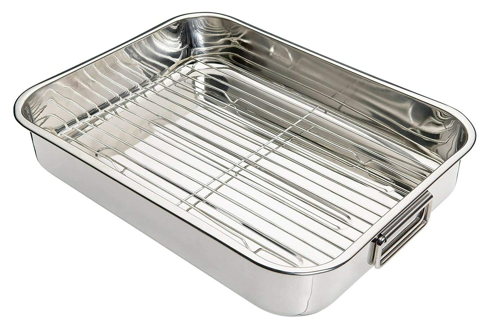 Baking Tray with Rack Roaster, Stainless Steel Baking Sheet Pan with ...