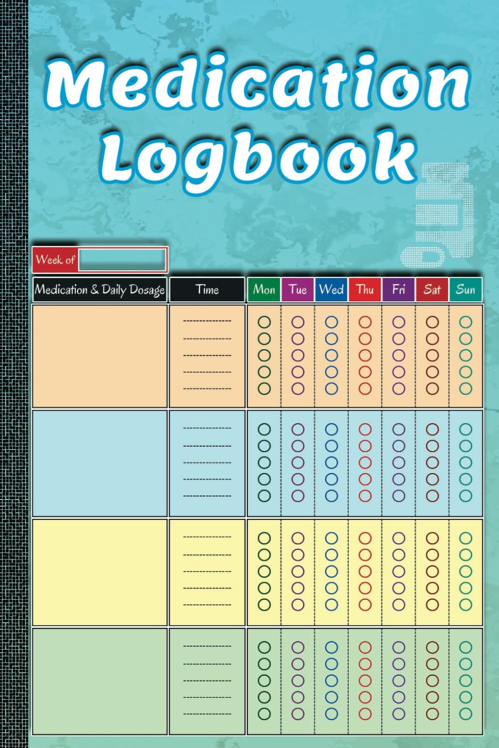 Medication Log Book: Colorful Prescription Tracker Notebook | Pill ...