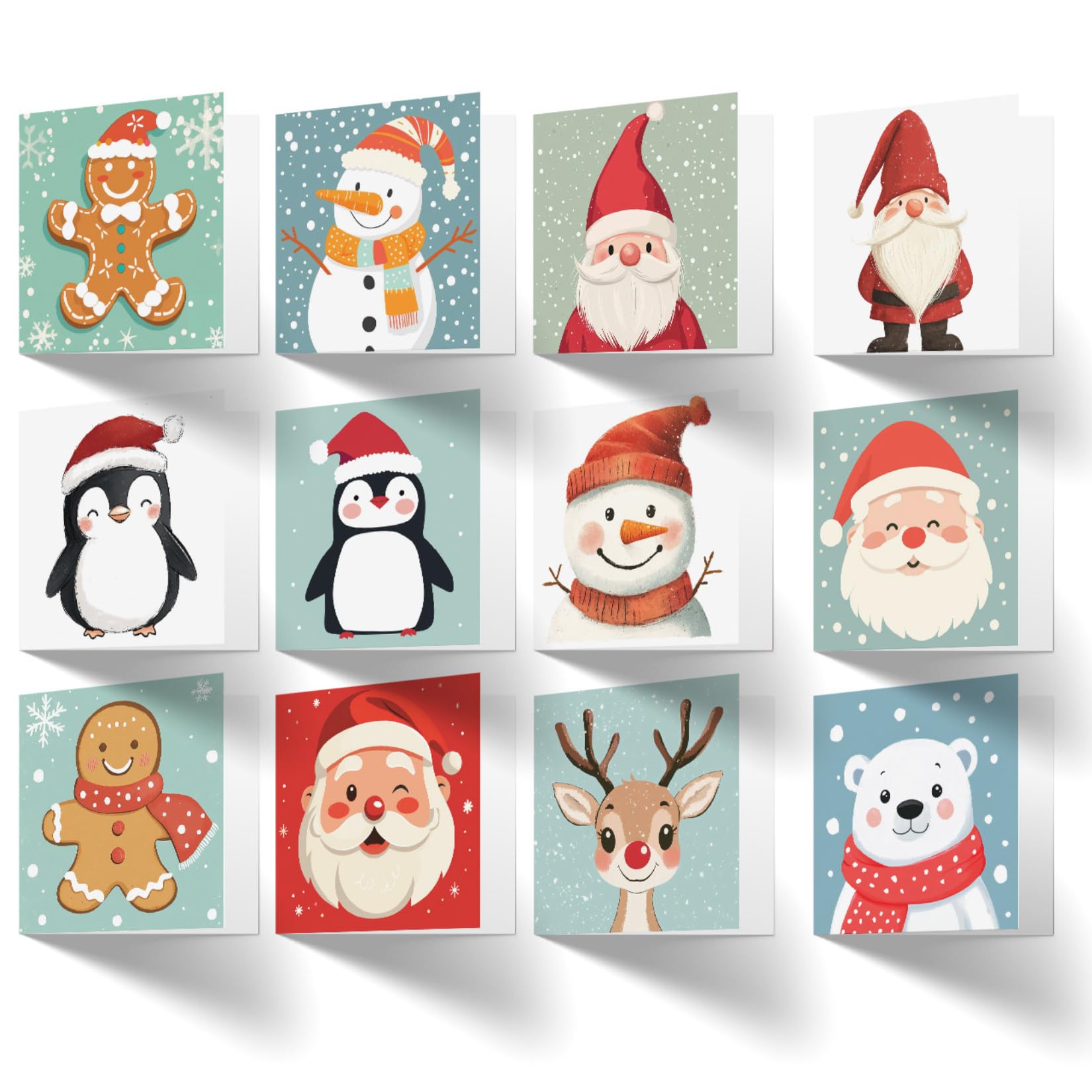 Amazon.com : Paper Play Merry Christmas Cards with Envelopes 36 Pack ...