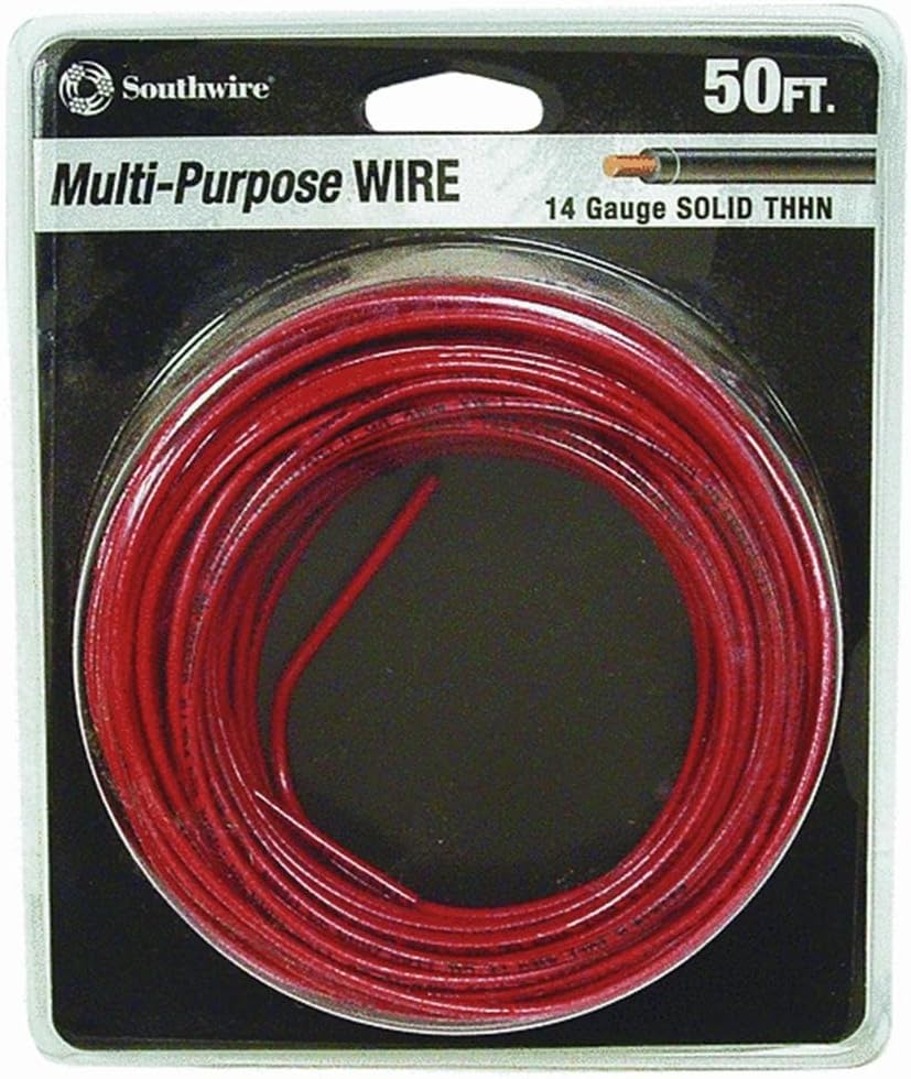 Southwire COMPANY LL 11579041 50' 14SOL BLK THHN Wire; 14 Guage; Black ...