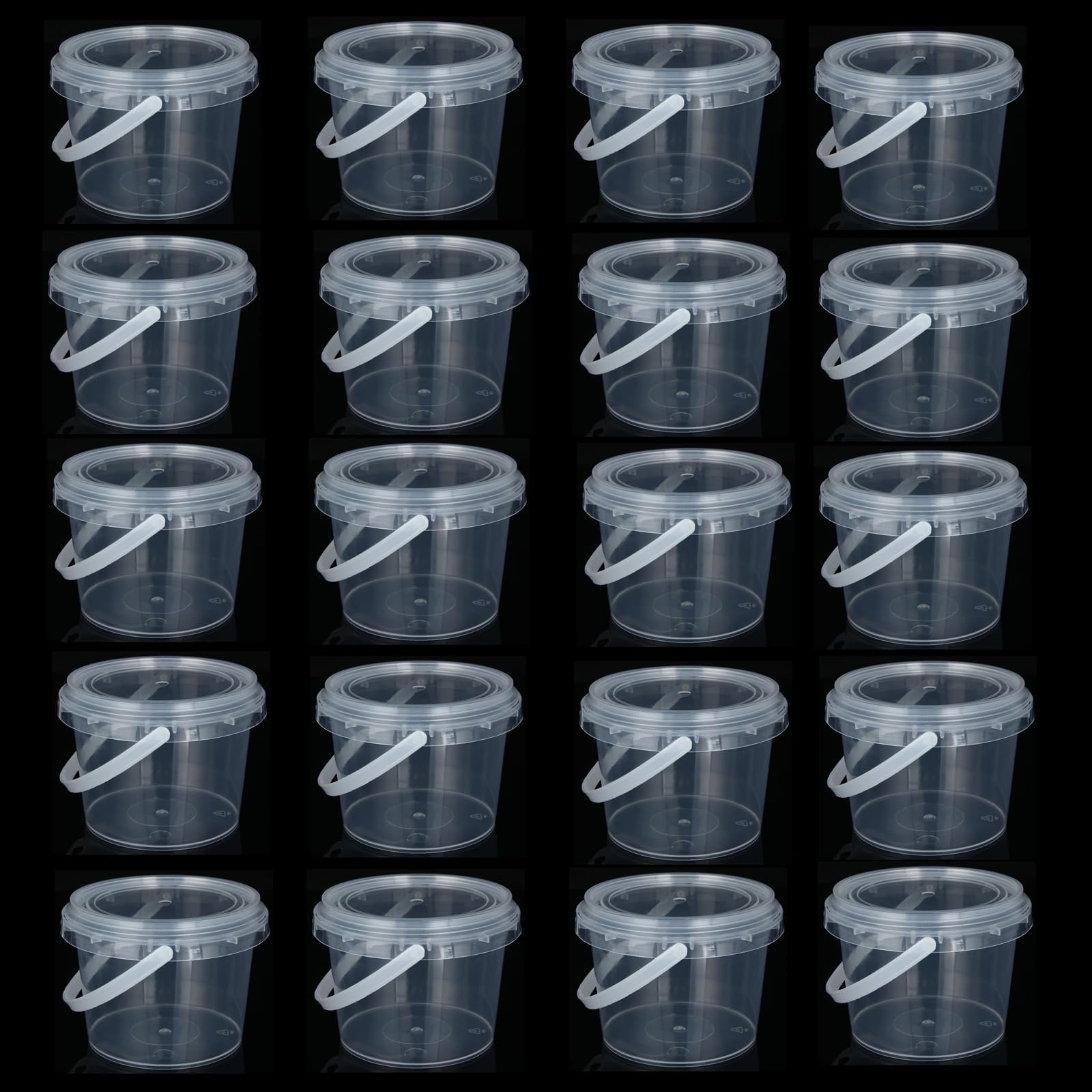 Amazon.com: FVIEXE 50PCS Slime Containers with Lids 10oz, Plastic Clear ...