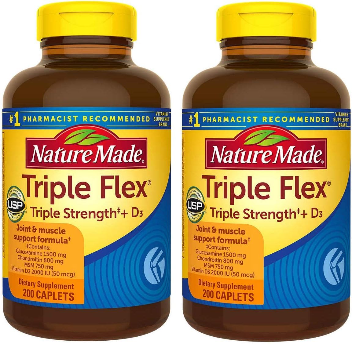Amazon.com: Nature Made TripleFlex, Glucosamine Chondroitin and MSM - 2 ...