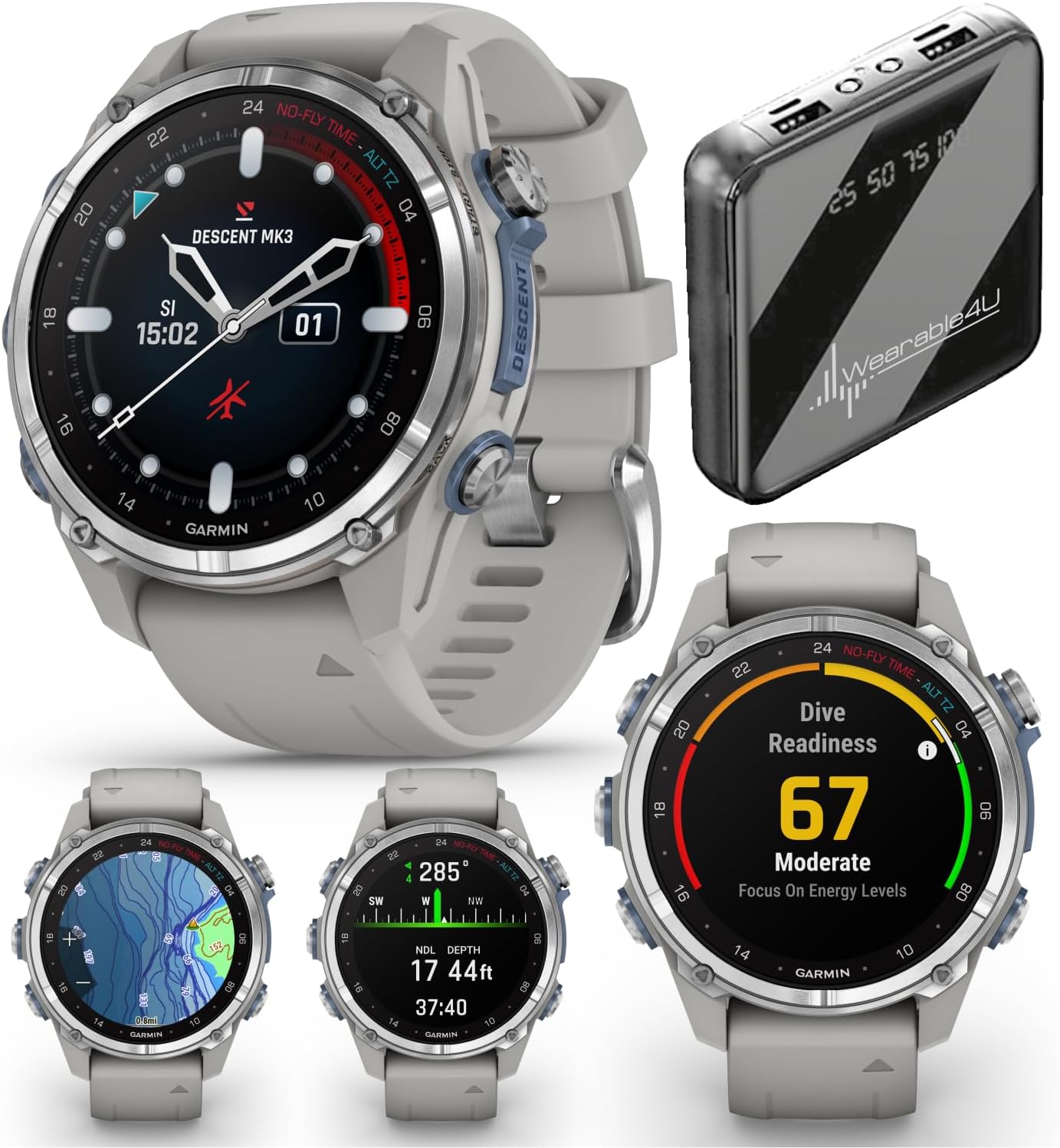 Amazon.com: Wearable4U - Garmin Descent Mk3 & Mk3i 51 mm & 43 mm ...