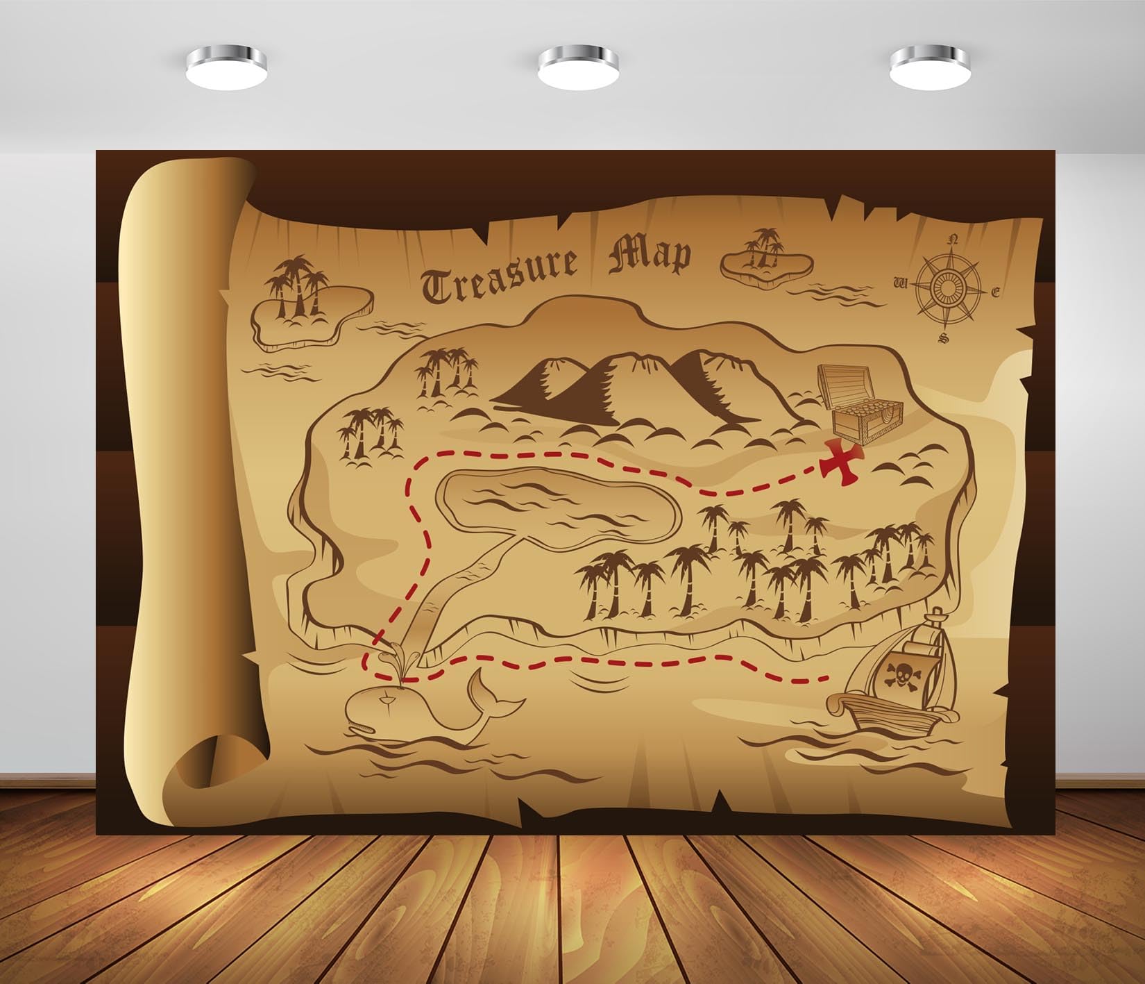 Kids Treasure Map Background Goals Treasure Hunt Map On Sunset Lane