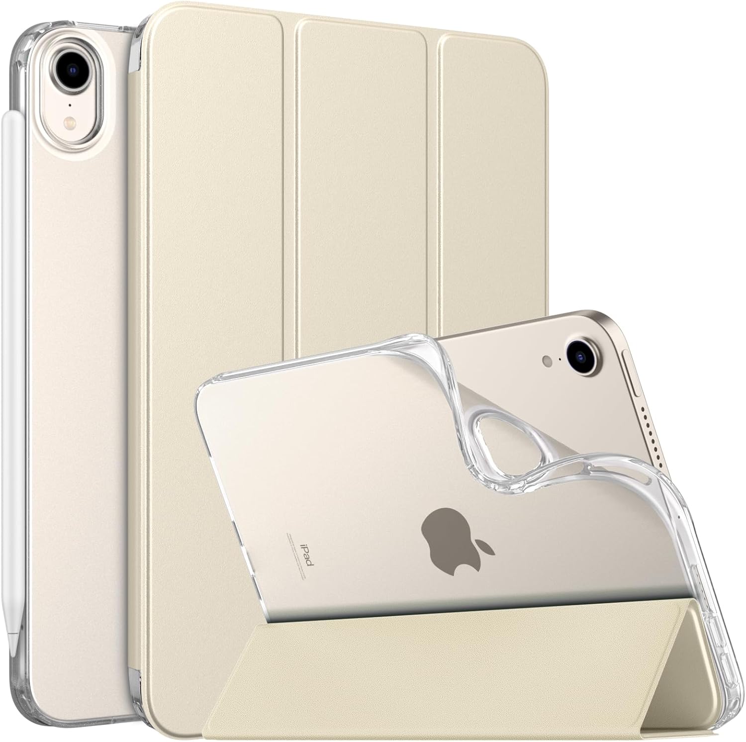 Amazon.com: MoKo Case Fit New iPad Mini 7 (A17 Pro) 2024, iPad Mini 6th ...