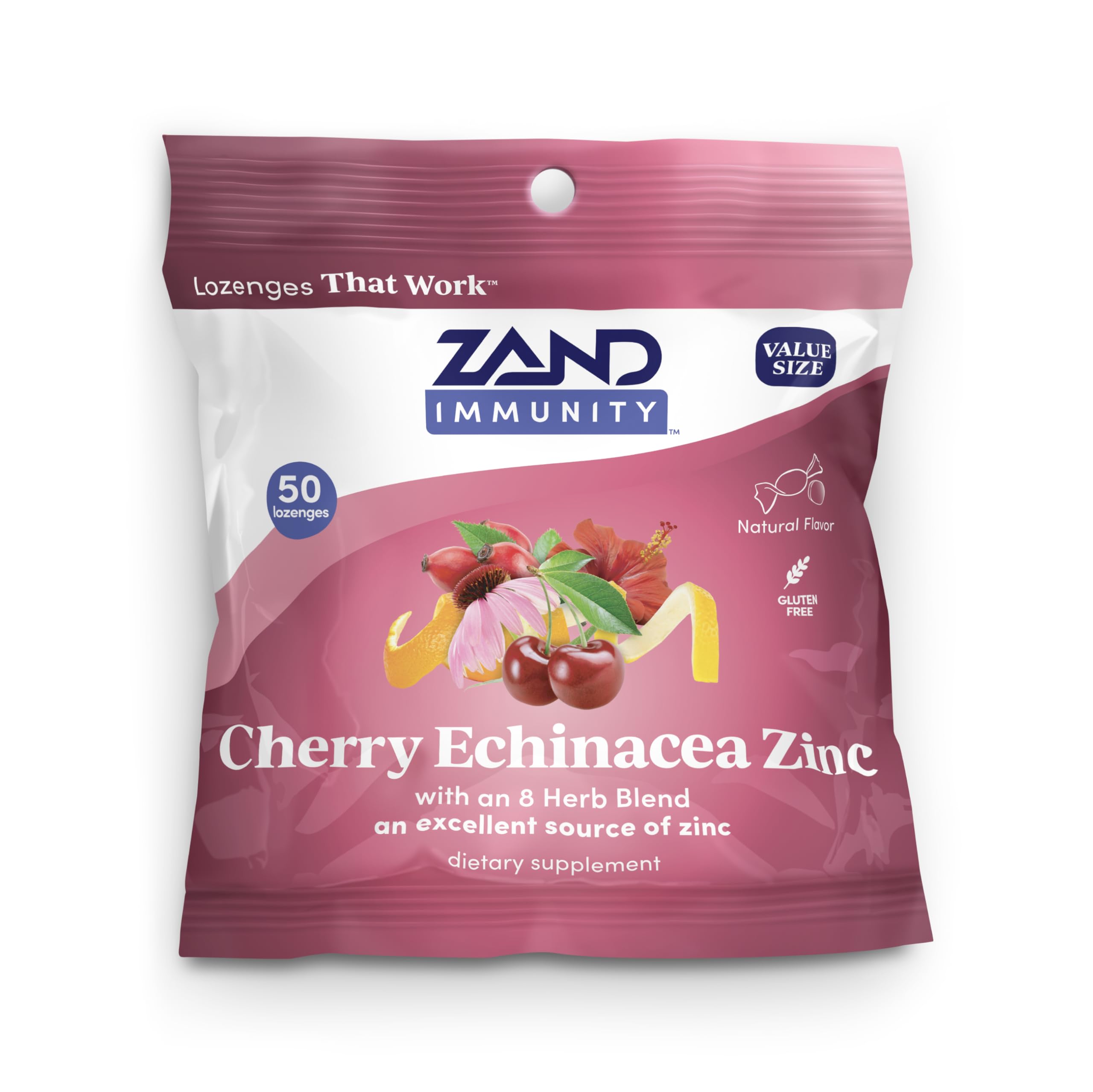 Amazon.com: ZAND IMMUNITY Cherry Echinacea Zinc Throat Lozenges - Good ...