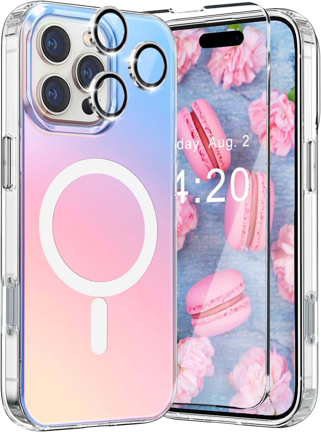 Amazon.com: WATEFULL for iPhone 16 Pro Max MagSafe Case Iridescent Color Change, Fluorescent ...