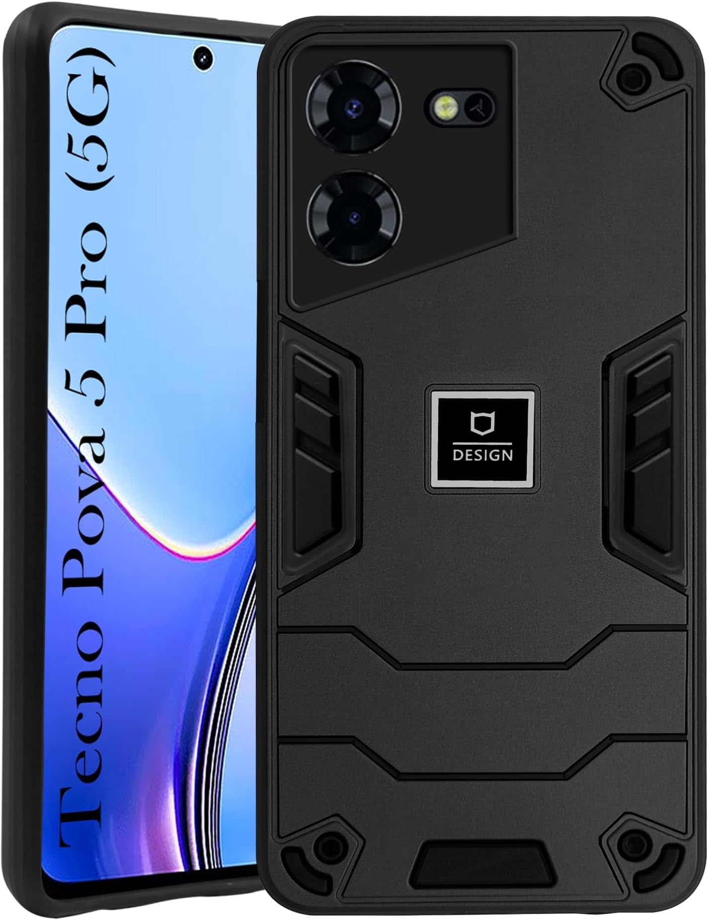 Vikeko Back Cover for Tecno POVA 5 Pro 5G (Black) : Amazon.in: Electronics
