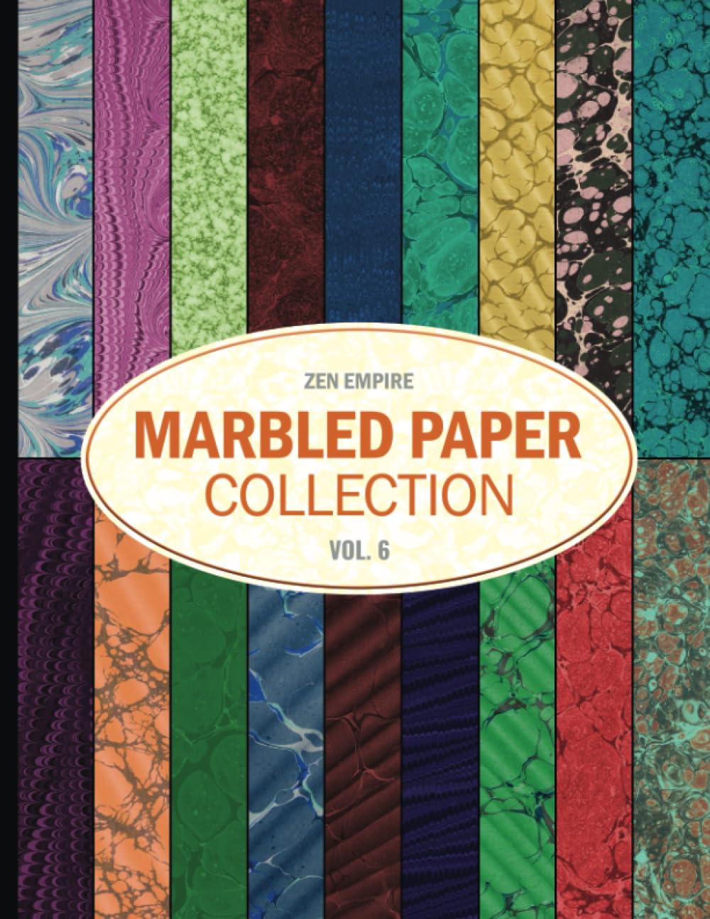 Amazon | Marble Paper Designs: 18 Patterns (1 Sheet [2 Pages] per ...