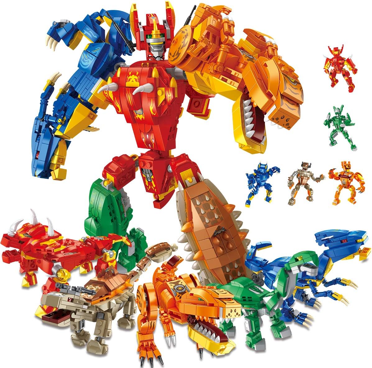 Amazon.com: PANLOS 1215 PCS Robot Building Toys, 11 in 1 Creative ...