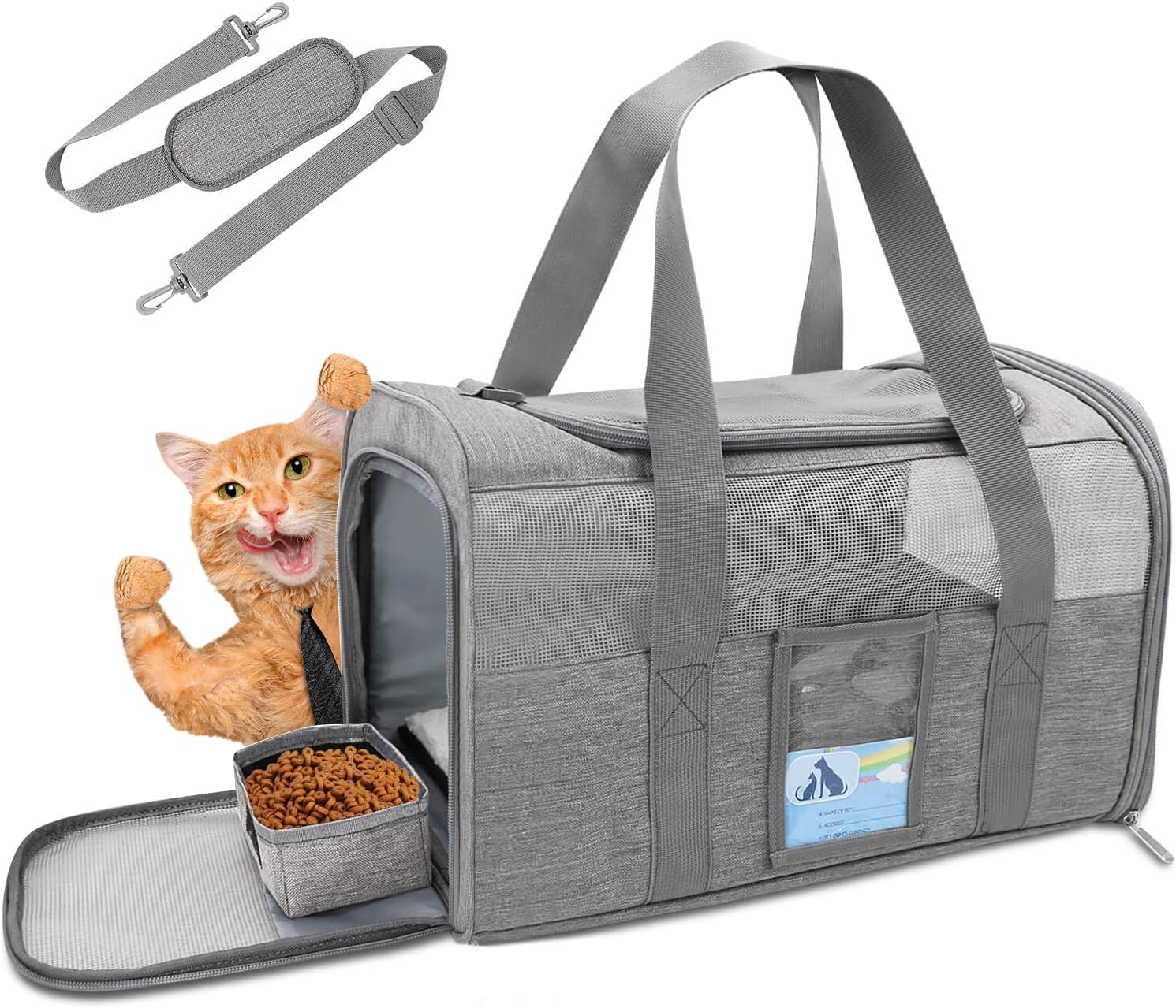 Amazon.com : Cat Carrying Case - Pet Carrier, Up to 30Lbs Soft Sided ...