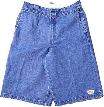 Amazon.co.jp: [ディッキーズ] マルチポケット デニム ハーフパンツ 18453000 (32インチ, サックス) : ファッション