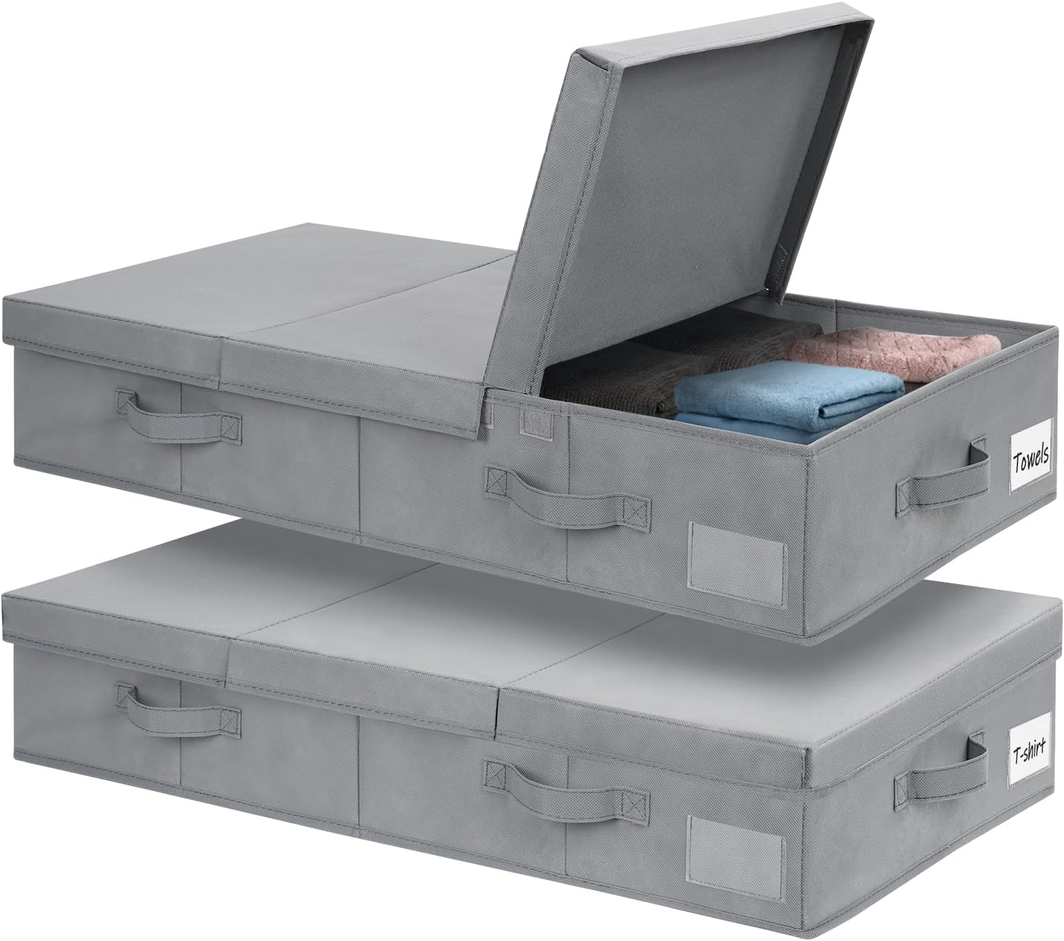 Otauoaea Rangement Sous Lit - Lot de 2 Boite Rangement Sous Lit 15 cm ...