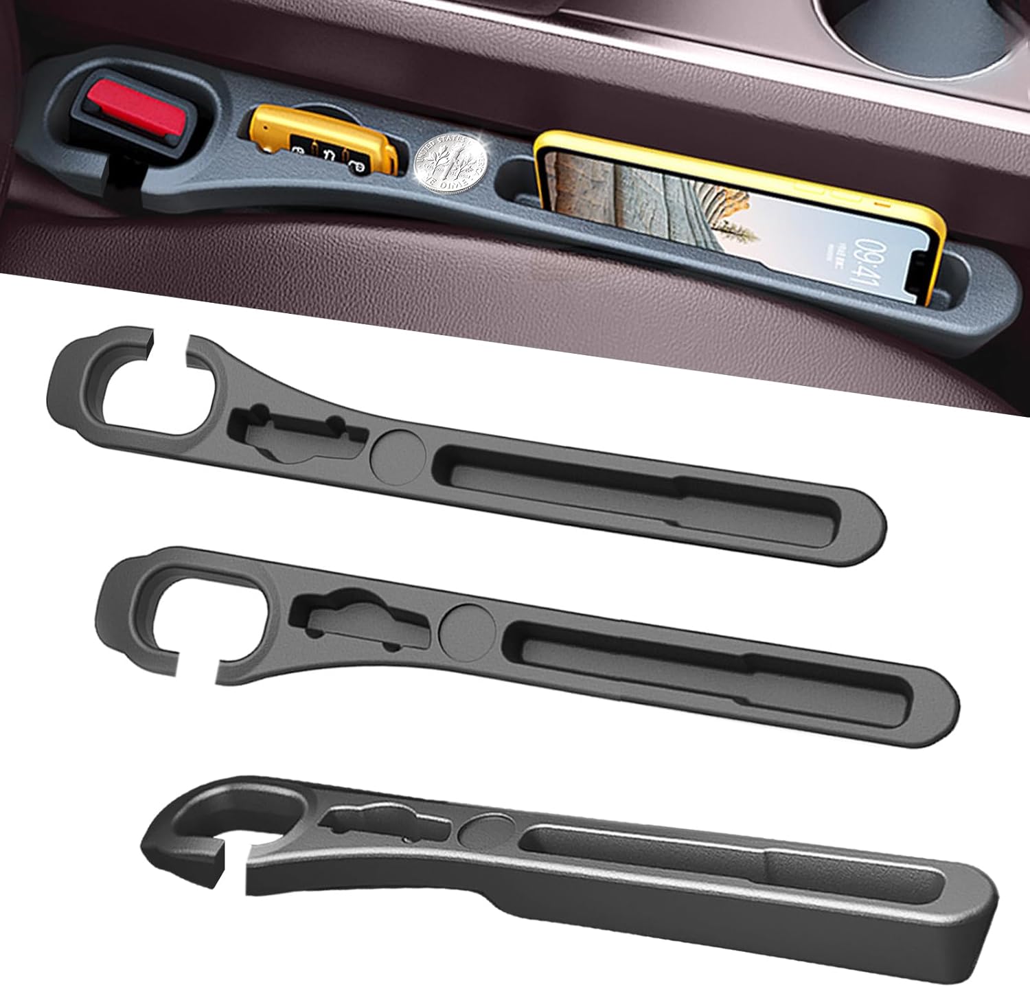 Amazon.com: ZYMBU Car Seat Gap Filler Set of 2, Upgraded Gap Stopper ...