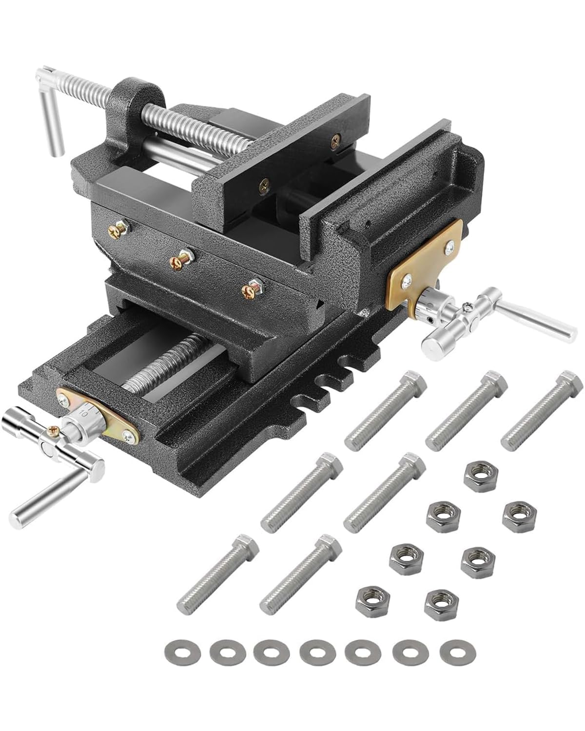 Snapklik.com : 4" Cross Slide Vise Drill Press Milling Vises, 4 In Jaw Width, 3.54 In Max Jaw ...