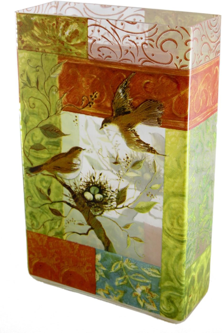 Amazon.com: Prima Donna Designs Nest with Birds Glass Vase, 11-Inch H ...