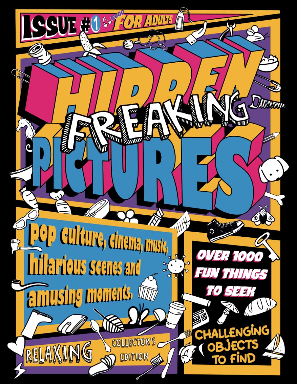 Hidden Freaking Pictures Activity Book: Over 1000 fun things to seek ...