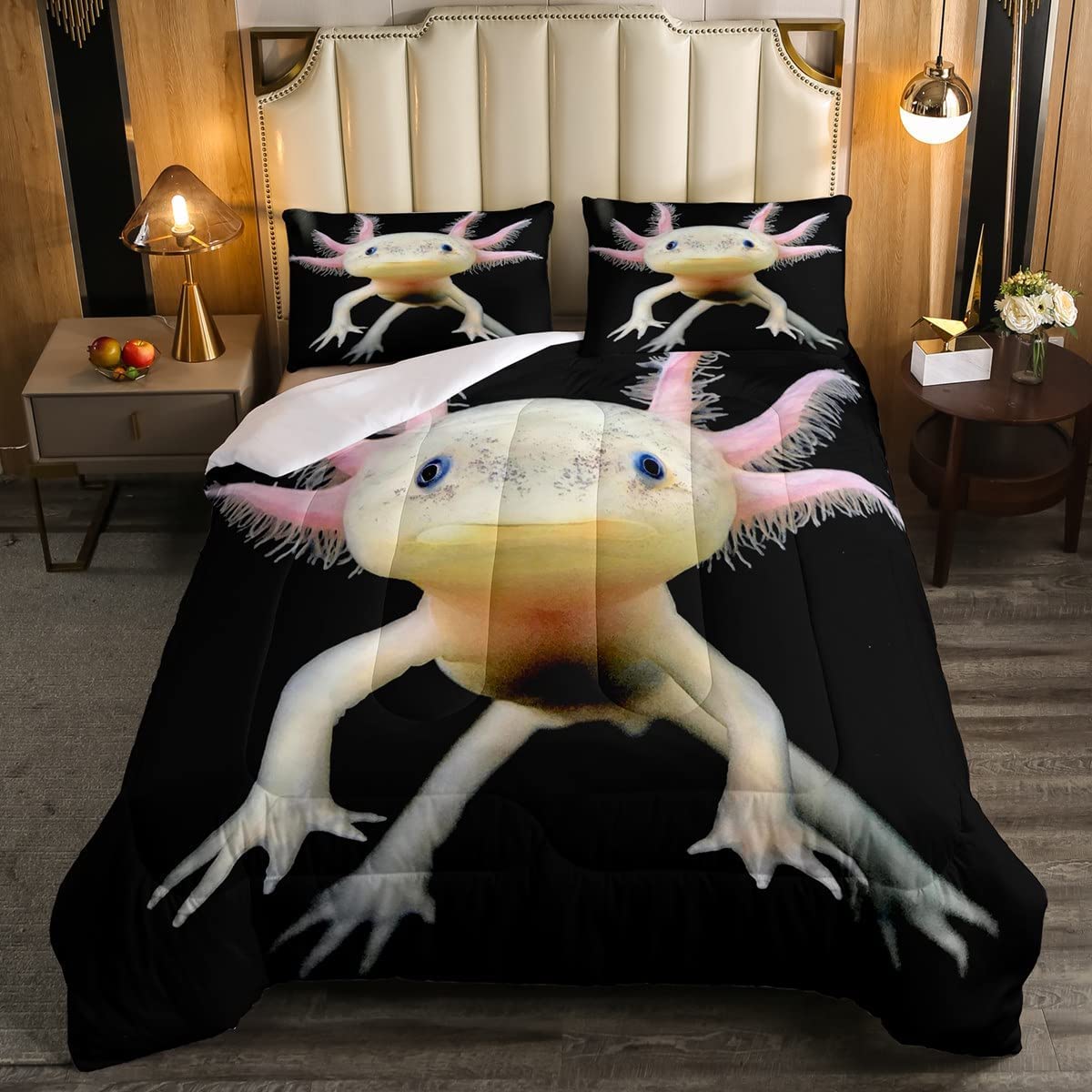 Amazon.com: Axolotl Bedding Set King Cute Axolotl Comforter Set 3D ...