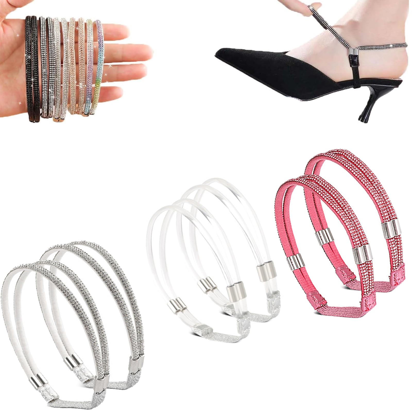 Amazon.com: Trusogie Detachable Shoe Straps for Heels, Ankle Straps for ...