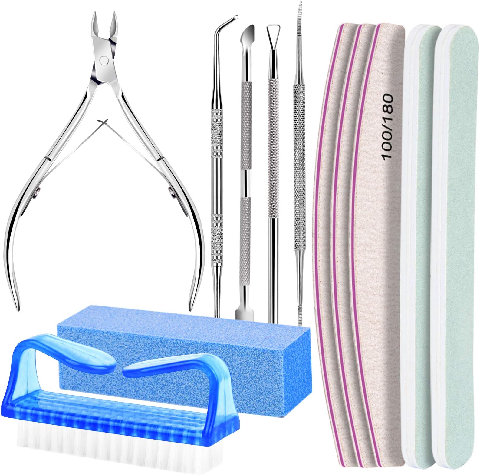 Amazon.com : FANDAMEI Manicure Set, Nail Tools, Files 100/180, Buffer ...