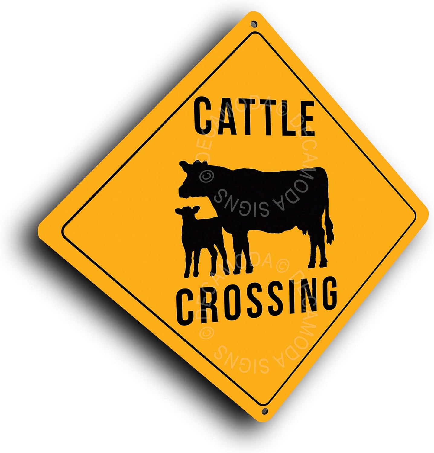 Amazon.com: Deca Moda Cattle Crossing Sign, Cattle Crossing Signs ...