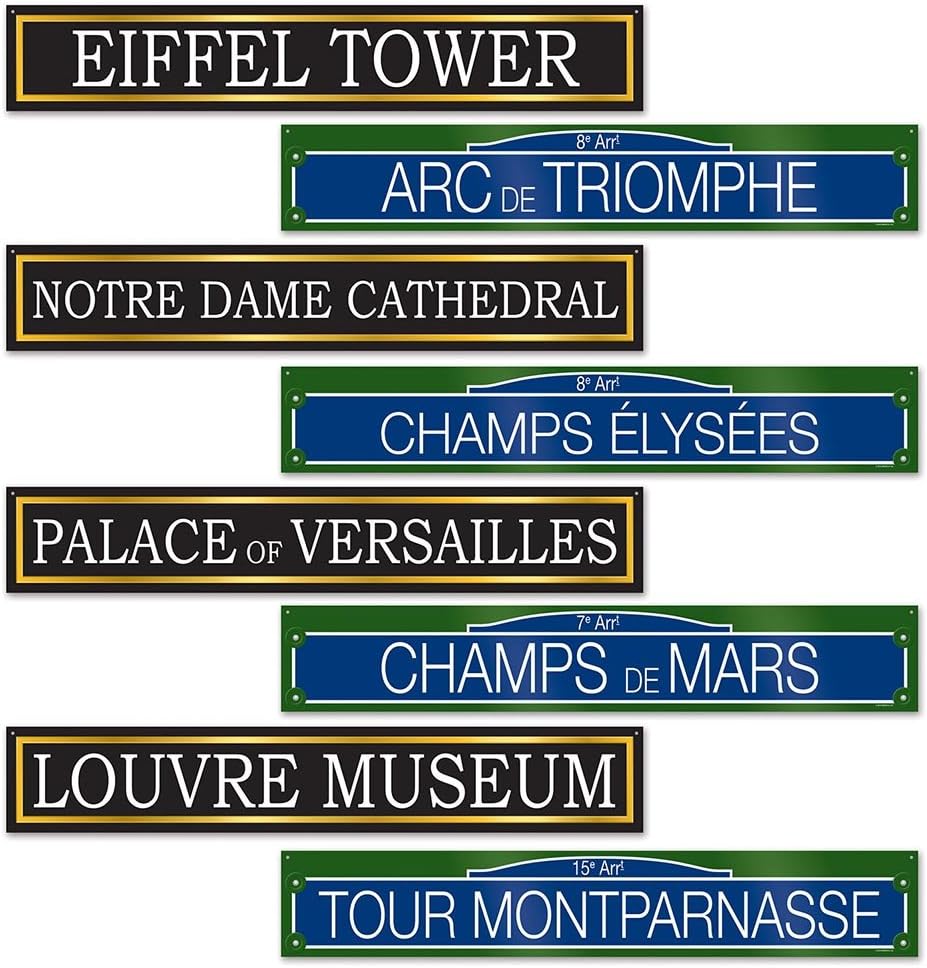 Amazon.com: Beistle French Street Sign Cutouts : Everything Else