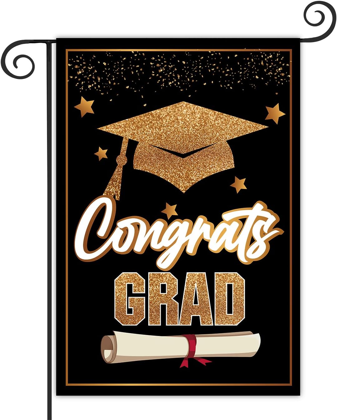 Amazon.com : Grad Flags- Congrats Grad Garden Flag,Graduation House ...