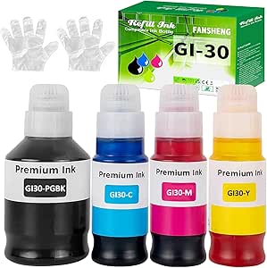 Amazon.co.jp: GI-30 GI 30 インクボトル詰め替え Canon G6030 G5030 G7030 GM4030 GM2030 プリンタ用 (4 色セット BK 顔料 ...