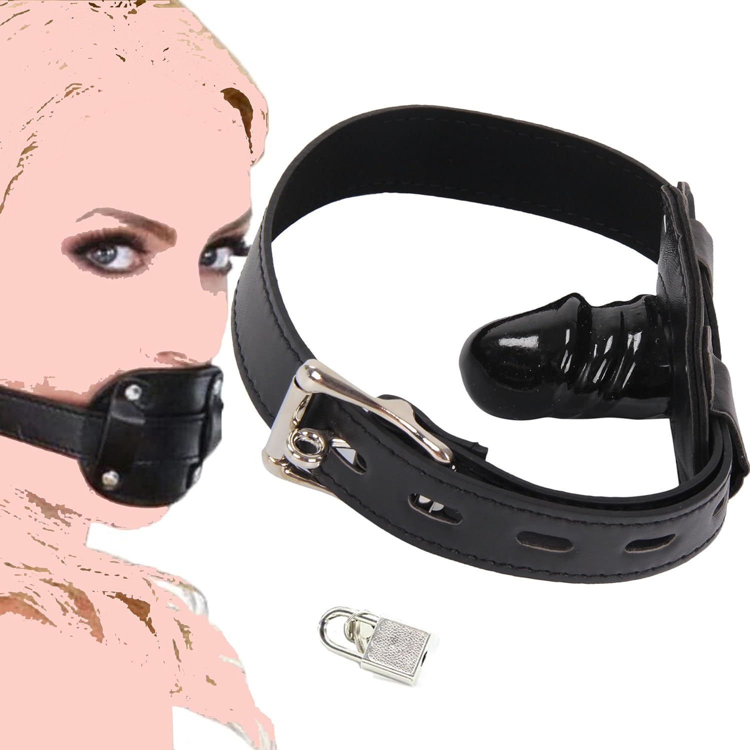 Amazon.com: Realistic Dildo Open Mouth Gag Penis Gag SM Bondage Penis ...