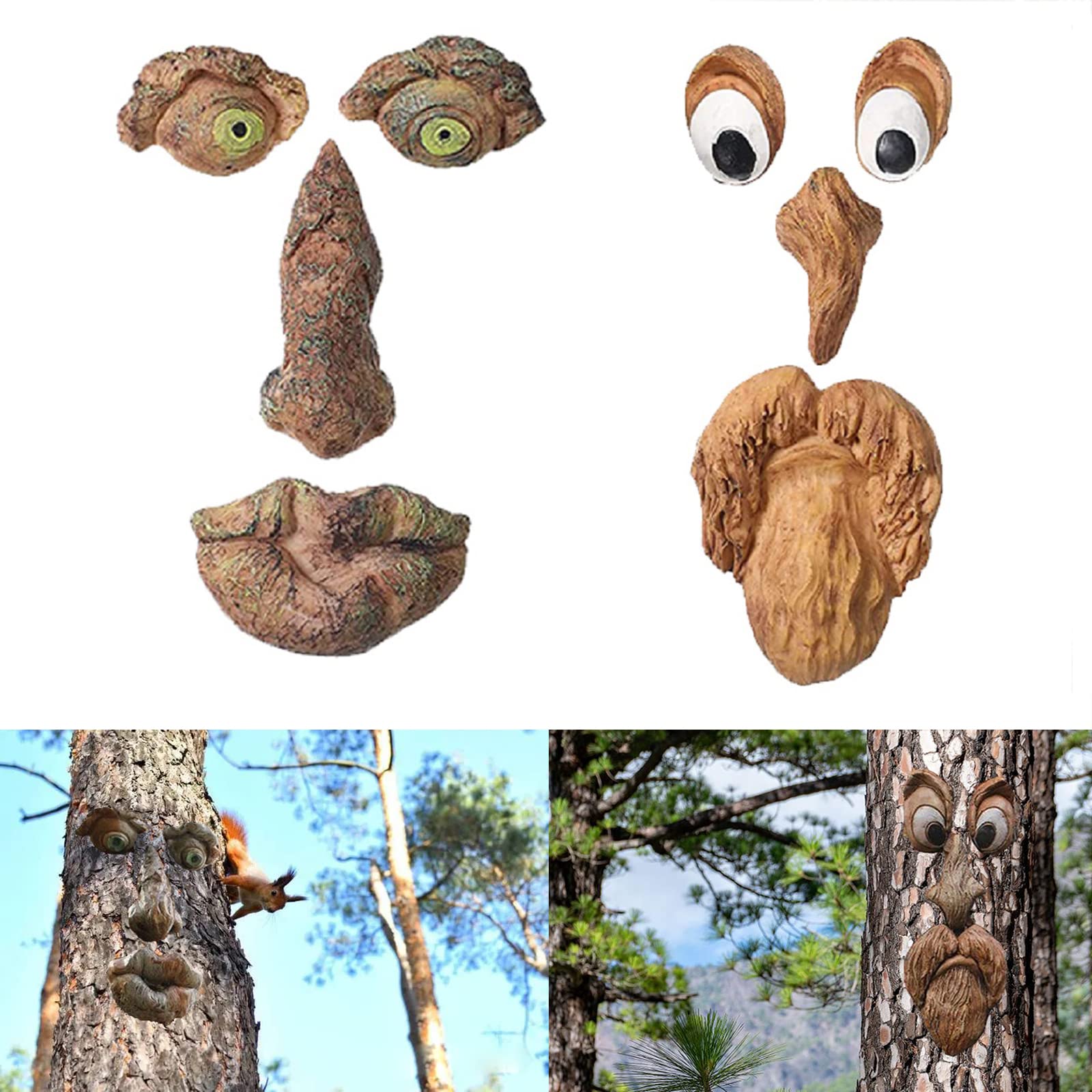 Amazon.com: FmnyYaid 2 Pack Tree Faces Decor Outdoor, Tree Face Outdoor ...