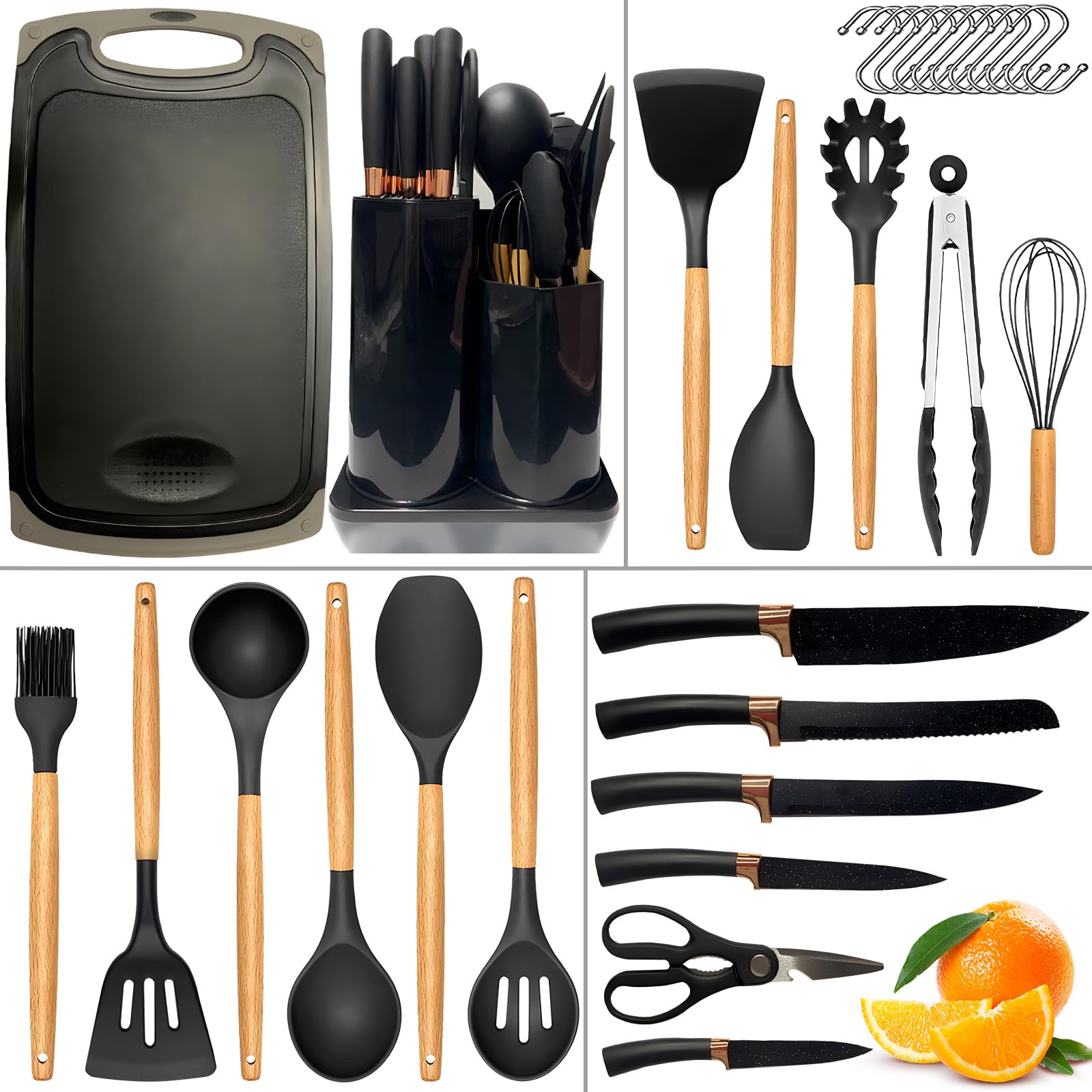 DLD New 29 Kitchen Utensils, Cooking Gifts, Non Stick Pans, Shovels ...
