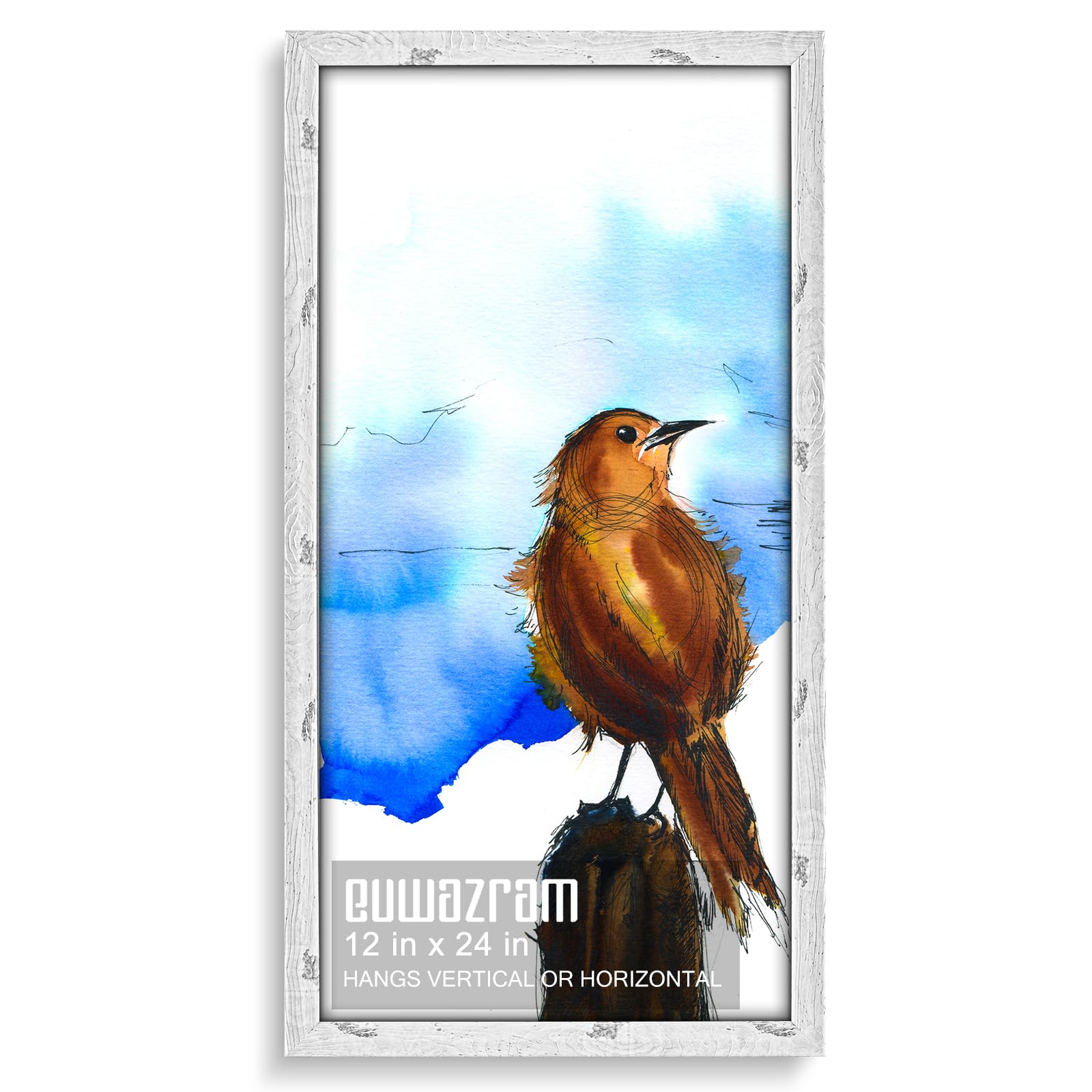 Amazon.com - euwazram Rustic White 12x24 Frame - Single Frame, 12 x 24 ...
